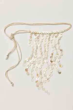 Free People Sirens Song Wrap Belt - Pearl
