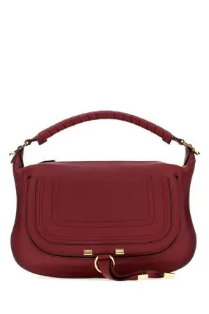 Chloé Tiziano Leather Small Marcie Shoulder Bag - Red