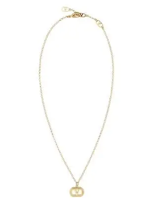 Valentino Garavani Metal Vlogo Signature Necklace - Gold