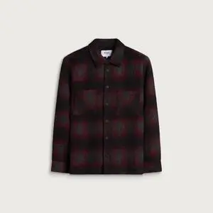 WAX LONDON Whiting Wool Blend Elm Check Overshirt