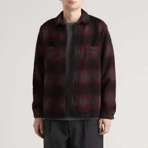 WAX LONDON Whiting Wool Blend Elm Check Overshirt