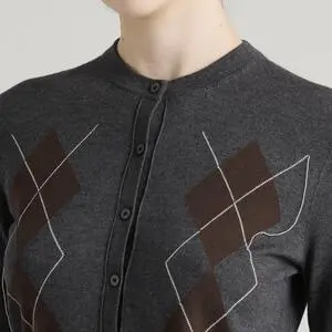 Acne Studios Kohona Silky Wool Cardigan - Dark Grey/multi