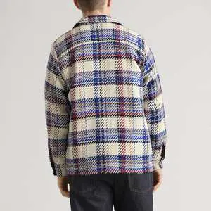 WAX LONDON Whiting Jazz Weave Overshirt