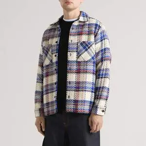 WAX LONDON Whiting Jazz Weave Overshirt