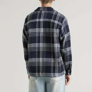 WAX LONDON Whiting Plaid Weave Overshirt