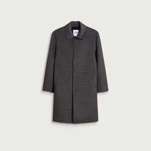 WAX LONDON Stan Double Face Check Coat - Navy/brown