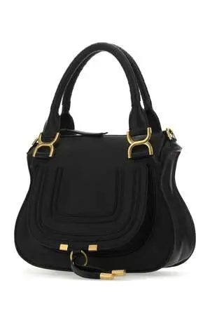 Chloé Leather Small Marcie Handbag - Black