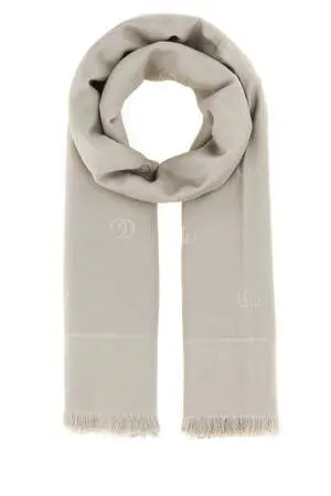 Gucci Dove Grey Silk Blend Scarf - Gray