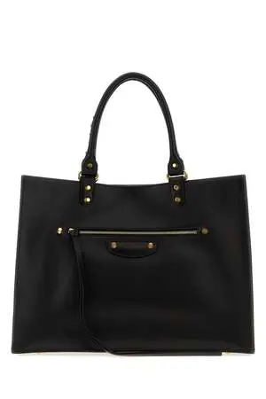 Balenciaga Leather Large Le City Sleek Handbag - Black