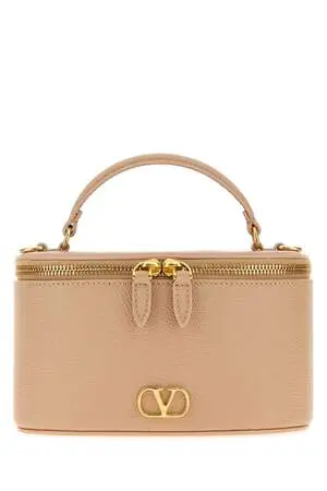 Valentino Garavani Skin Leather Vlogo Signature Handbag - Pink