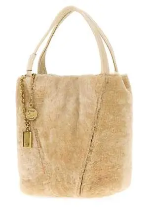 Chloé Ivory Shearling Ã¨ Spin Handbag - Brown