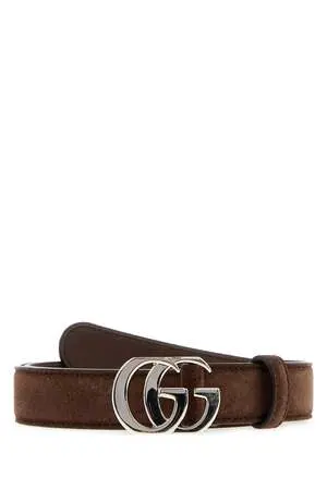 Gucci Suede Belt - Brown