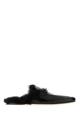 Gucci Leather Slippers - Black