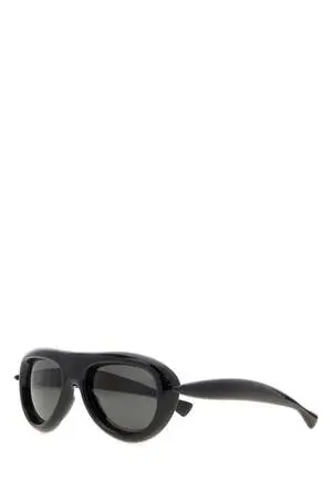Bottega Veneta Acetate Sardine Sunglasses - Black