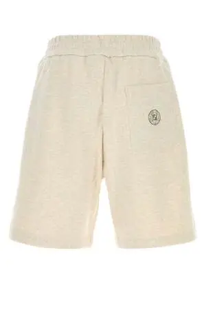 Fendi Melange Cream Cotton Bermuda Shorts