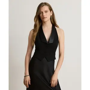 Ralph Lauren Double-faced Crepe & Satin Gown