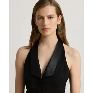 Ralph Lauren Double-faced Crepe & Satin Gown
