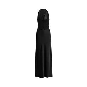 Ralph Lauren Double-faced Crepe & Satin Gown