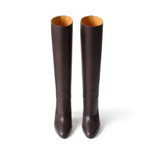 Ralph Lauren Bryne 95 Mm Calfskin Boot - Chocolate
