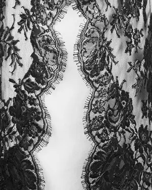 Saint Laurent Pencil Skirt In Silicone-coated Lace