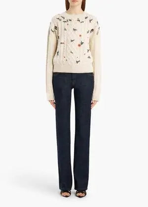 Khaite Elias Embroidery Sweater
