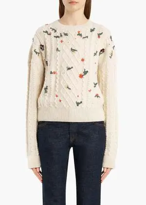 Khaite Elias Embroidery Sweater