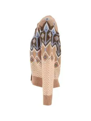 Ermanno Scervino Geometric-pattern Cardigan - Brown