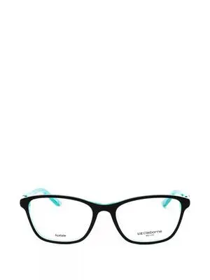 LIZ CLAIBORNE Rectangle-frame Glasses - Black