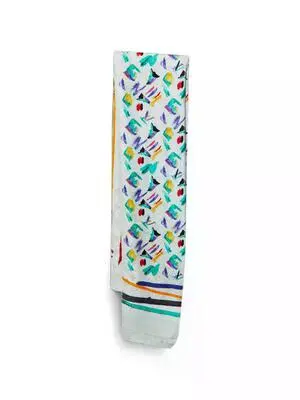 LOUIS VUITTON Monogram Splash Shawl - White