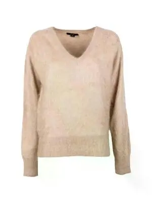 Seventy V-neck Brushed-knit Sweater - Neutrals