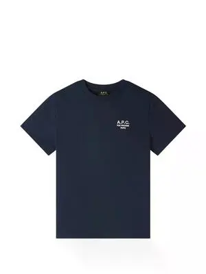 A.p.c. Rue Madame Embroidered T-shirt - Blue