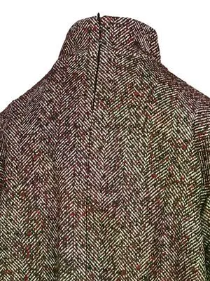 SHUSHU/TONG Pleated Herringbone Mini Dress