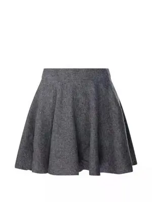 BY MALENE BIRGER Sherry Ribbed-knit Flared Mini Skirt - Grey