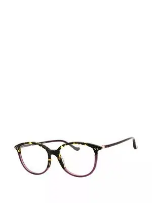 EMOZIONI Tortoiseshell-effect Oval-frame Glasses - Brown