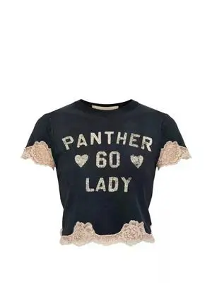 Valentino Garavani Top With Lace Trim - Black