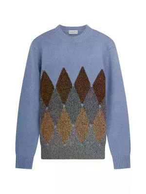 BALLANTYNE Argyle-intarsia Sweater - Blue