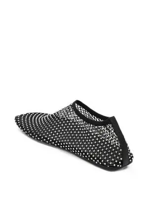 Christopher Esber Minette Crystal-embellished Mesh Ballet Flats