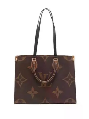 LOUIS VUITTON 2021-2026 Monogram Reverse Giant Onthego Mm Satchel - Brown