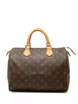 LOUIS VUITTON 2001 Monogram Speedy 30 Boston Bag - Brown