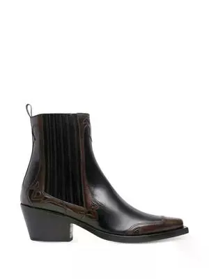 Sartore Two-tone Cowboy Boots - Black