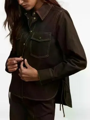 HEVRON Fiora Contrast-stitch Overshirt