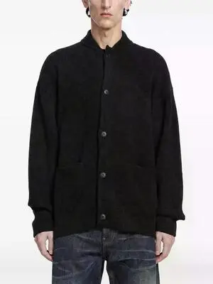 Giorgio Armani Button-fastening High-neck Cardigan - Black