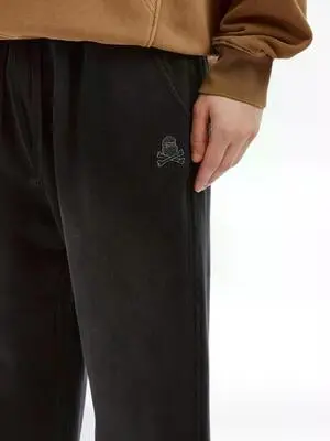 FINGERCROXX Logo-embroidered Raw-edge Trousers