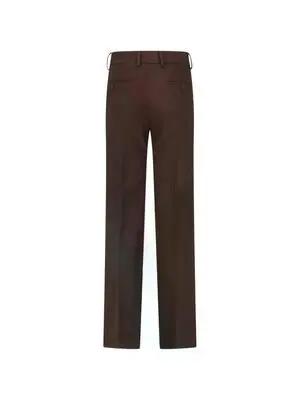 Incotex Pleated Straight-leg Trousers - Brown