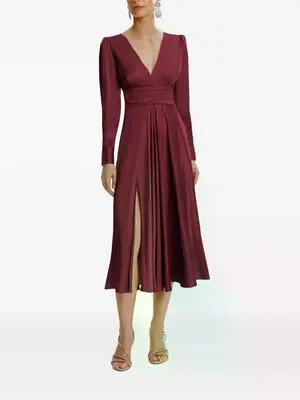 FRAMBOISE Satin-finish Bow-detail Midi Dress