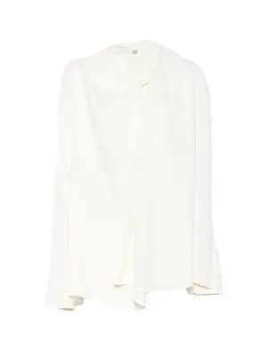 TOTEME Draped Cady Blouse - Neutrals