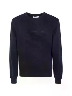 ARTE ANTWERP Logo-embroidered Knitted Sweater - Blue