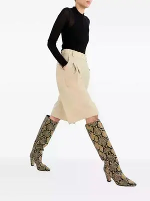 AeydĒ Silva Snake-effect Knee-high Boots