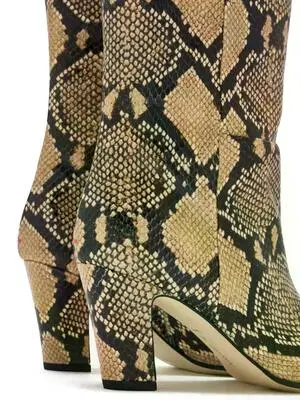 AeydĒ Silva Snake-effect Knee-high Boots - Neutrals