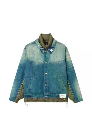 FIVE CM Quilted-panel Denim Jacket - Blue
